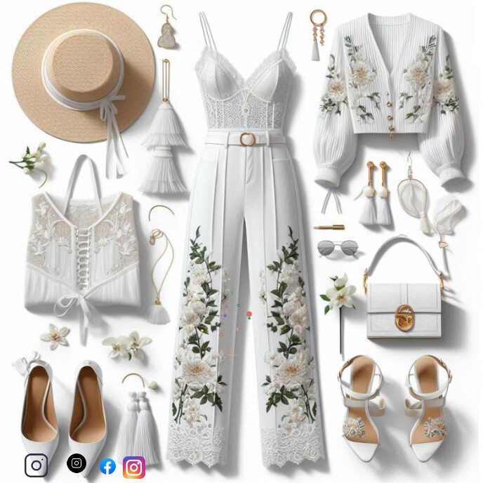 Copy of White Spring Streetwear Outfits For Ladies Album Cover ...