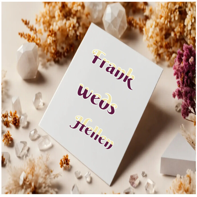 white square wedding card Template | PosterMyWall