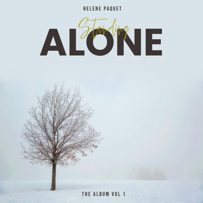 White Standing Alone Album Cover Template | PosterMyWall