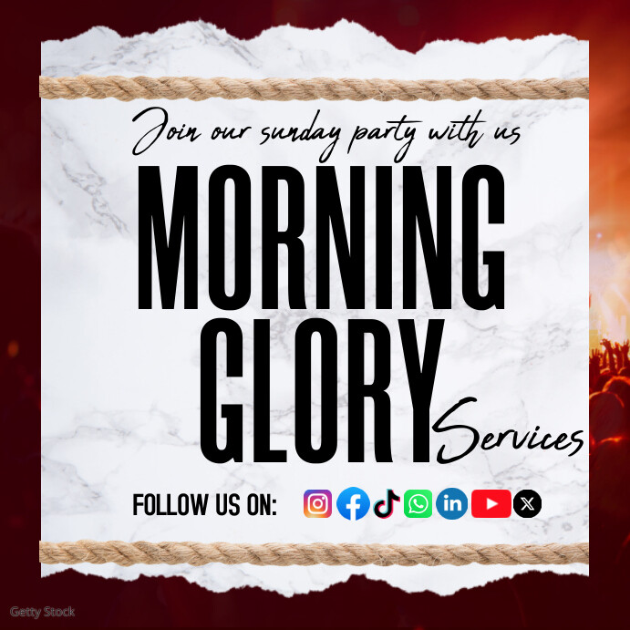 White Sunday Morning Glory Instagram Post Template | PosterMyWall