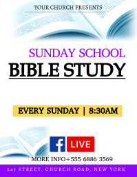 Sunday Bible School Flyer Template | PosterMyWall