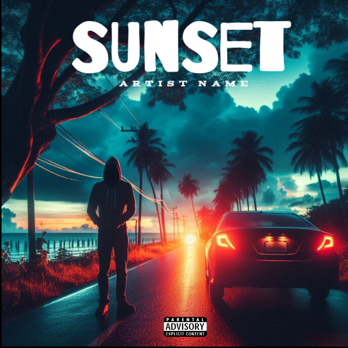 Copy of White Sunset Cd Mixtape Album Cover Album Cover | PosterMyWall