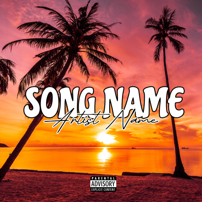 White Sunset Mixtape Cover Album Cover Template | PosterMyWall