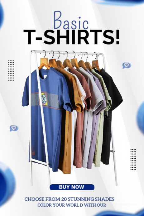 White T-shirts Poster Template | PosterMyWall