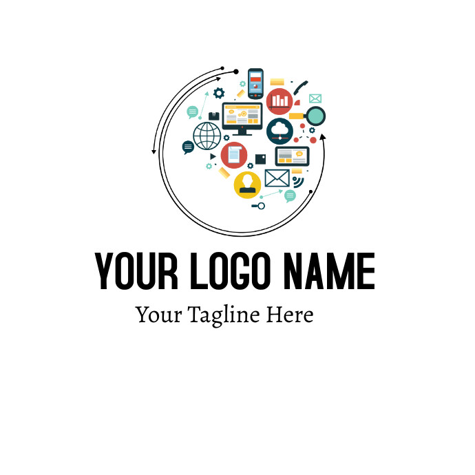 Copy of White Technology Logo Logo | PosterMyWall