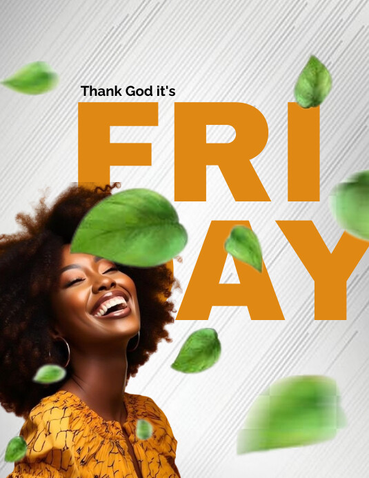 Copy of White Thank God It's Friday Flyer (us Letter | PosterMyWall