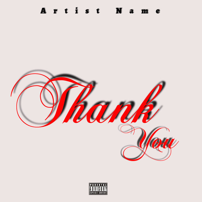 Modèle White Thank You Album Cover | PosterMyWall