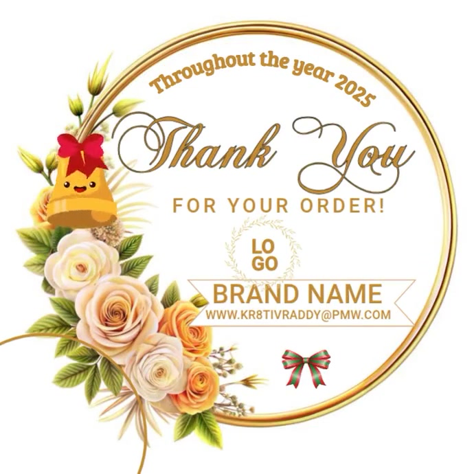 White Thank You For Your Order Instagram Post Template | PosterMyWall