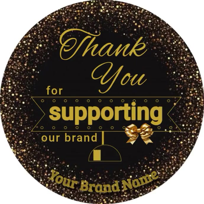 White Thank You For Your Support Card Sticker Instagram Post Template ...