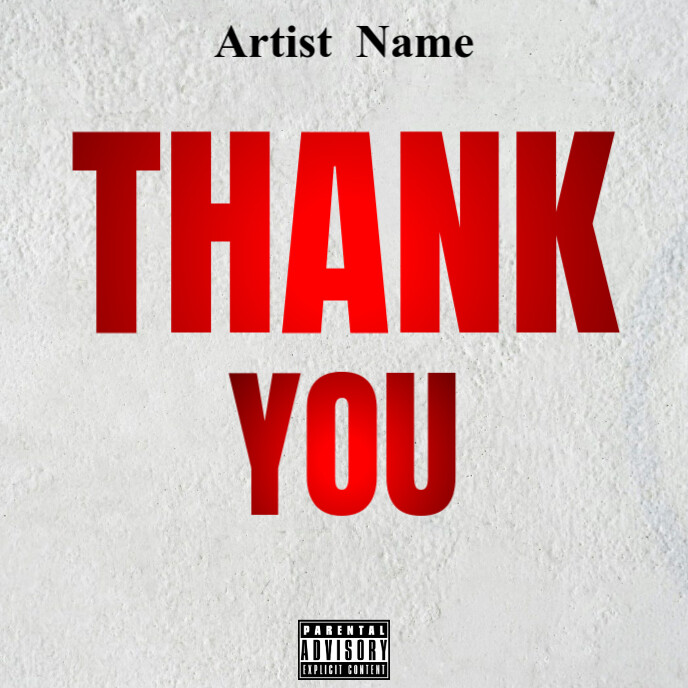 Modèle White Thank You Song Album Album Cover Album Cover | PosterMyWall