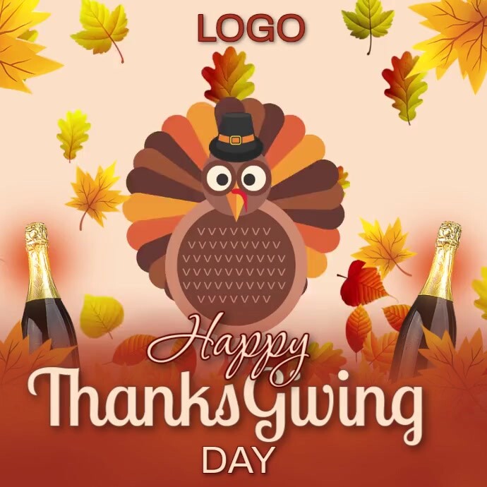 White Thanksgiving Instagram Post Template | PosterMyWall