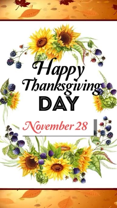 White Thanksgiving Instagram Reel Template | PosterMyWall