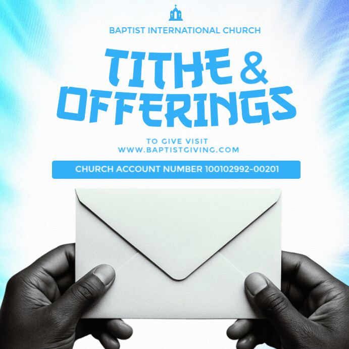 Copy of White Tithe And Offerings Instagram Post | PosterMyWall