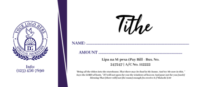 Modèle White Tithe Envelope Envelopes | PosterMyWall