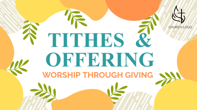 White Tithes And Offering Digital Display (16:9) Template | PosterMyWall