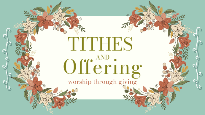 White Tithes and Offering Digital Display Template | PosterMyWall