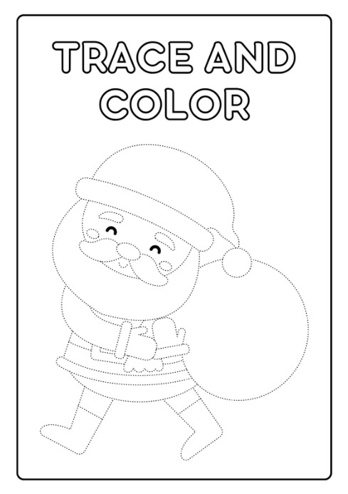 White Trace And Coloring Pages A4 Template | PosterMyWall