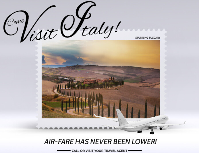 White Travel Agency Flyer Ad Flyer (us Letter) Template | PosterMyWall