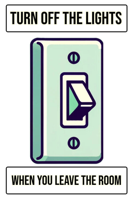White Turn Out The Lights Poster Template | PosterMyWall