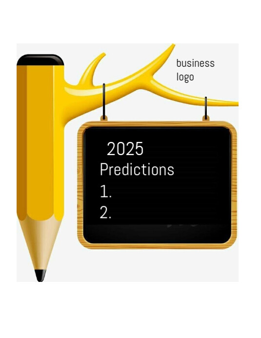 White Typographic 2025 Predictions Flyer (us Letter) Template ...