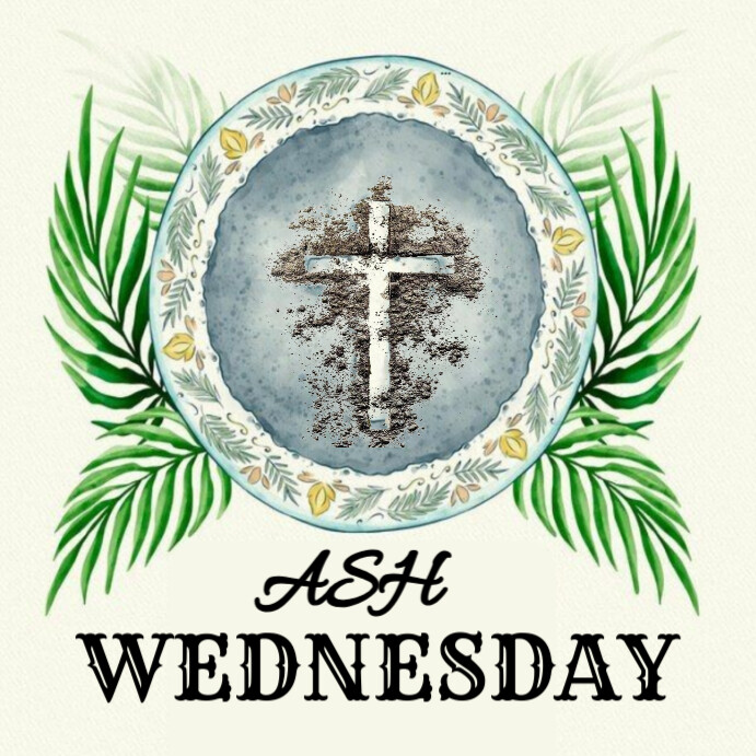 White Typographic Ash Wednesday Instagram Post Template | PosterMyWall