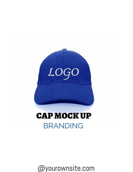 Copy of White Typographic Baseball Mock Up Cap Flyer (us Letter ...