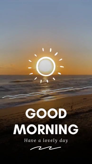 White Typographic Beach Sunrise Good Morning Poster | Peaceful Ocean ...