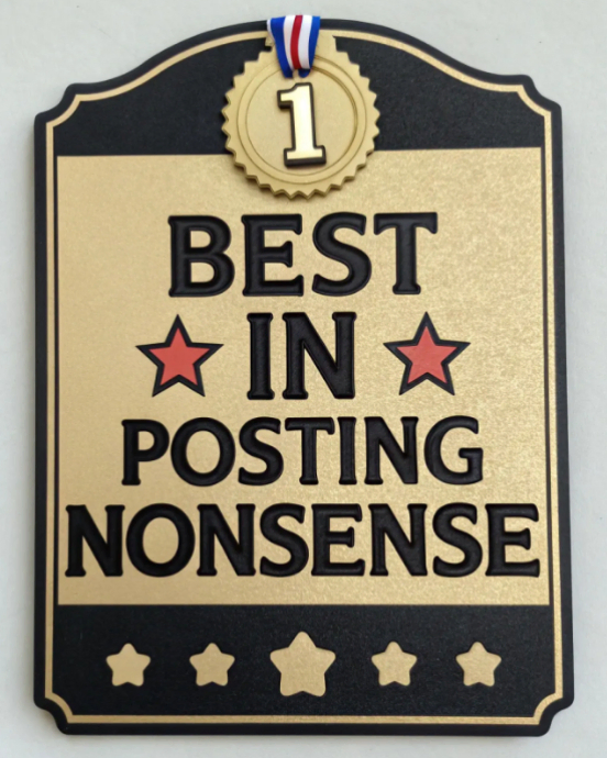 White Typographic Best In Posting Nonsense Award Instagram Portrait ...