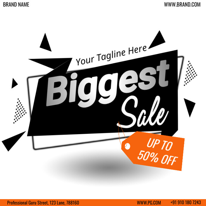 Copy of White Typographic Biggest Sale Ads Instagram | PosterMyWall