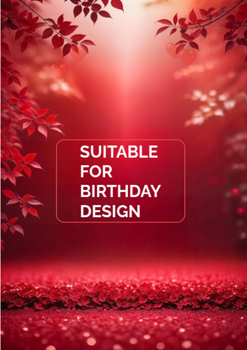 White Typographic Birthday Backdrop A4 Template | PosterMyWall