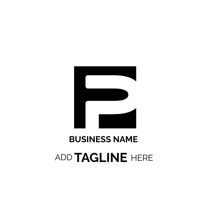 White Typographic Business Logo Design Logo Template | PosterMyWall