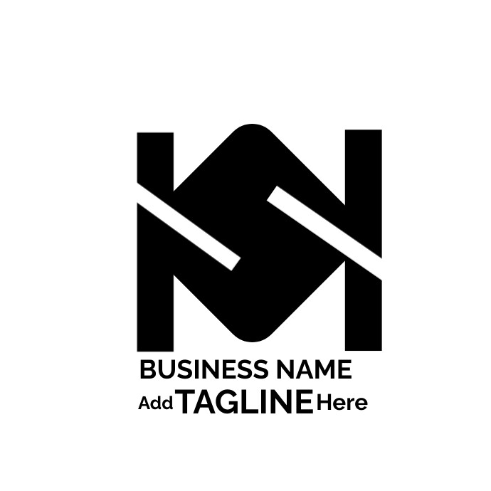 White Typographic Business Logo Design Logo Template | PosterMyWall