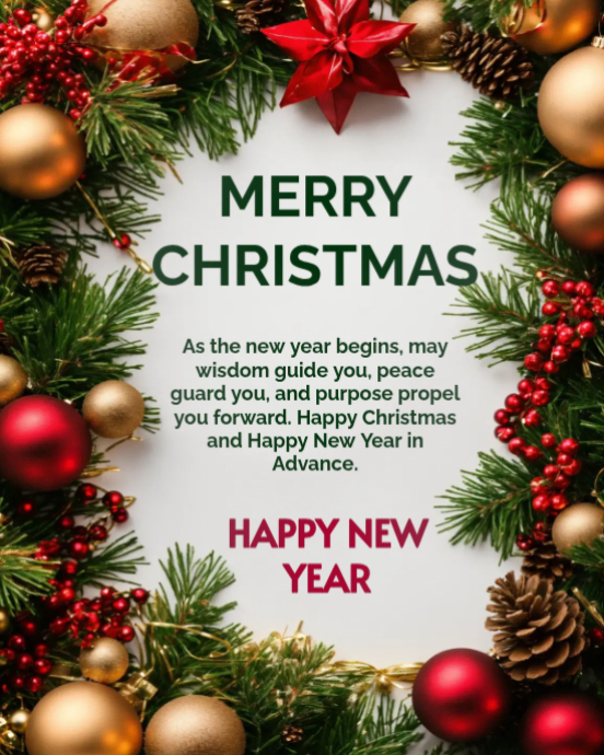 White Typographic Christmas Instagram Portrait Template | PosterMyWall