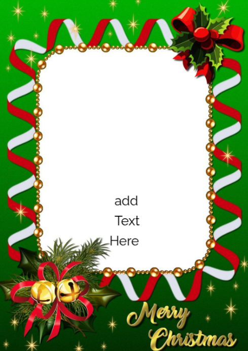 White Typographic Christmas Letter Background A3 Template | PosterMyWall