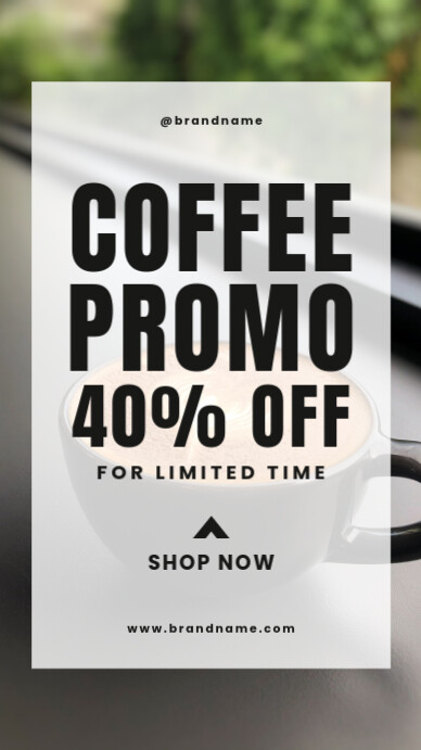 Copy of White Typographic Coffee Shop Promo Sale Discount Offer ...