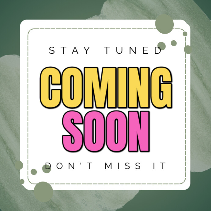 White Typographic Coming Soon Announcement Notification Posters ...