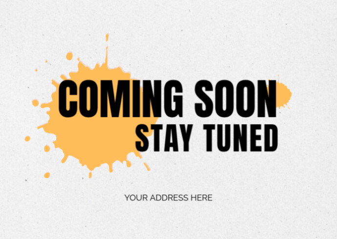 White Typographic Coming Soon Announcement Notification Posters ...