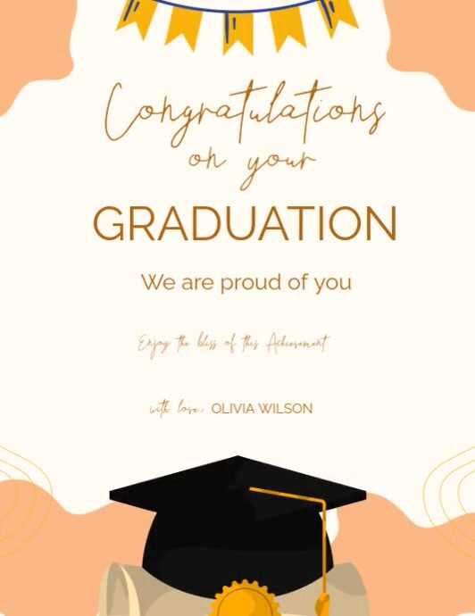 Copy of White Typographic Congratulations On Your Graduation Animated ...