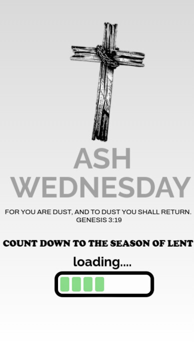 White Typographic Countdown To Season Of Lent Whatsapp Status Templat ...