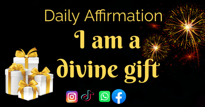 White Typographic Daily Affirmation Facebook Ad Template | PosterMyWall