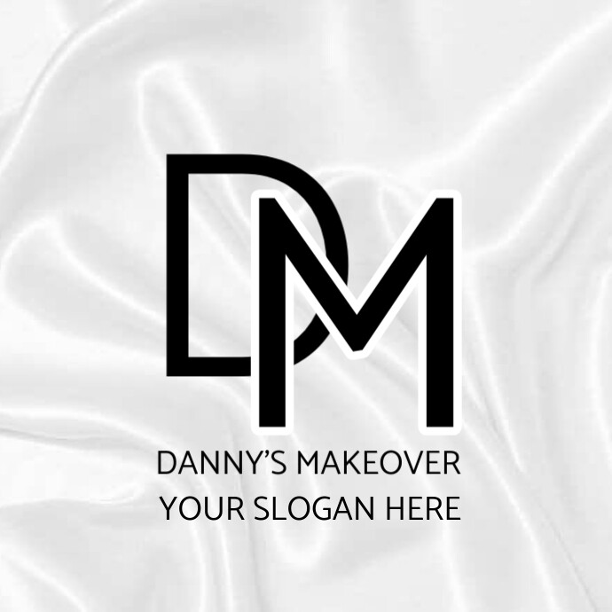 White Typographic Danny Makeover Logo Template | PosterMyWall