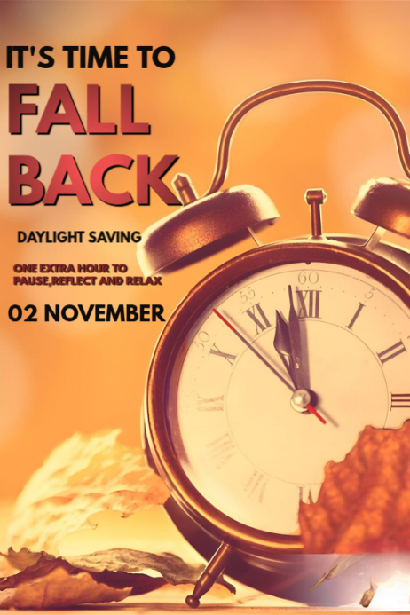 White Typographic Daylight Savings Flyer Poster Template | PosterMyWall