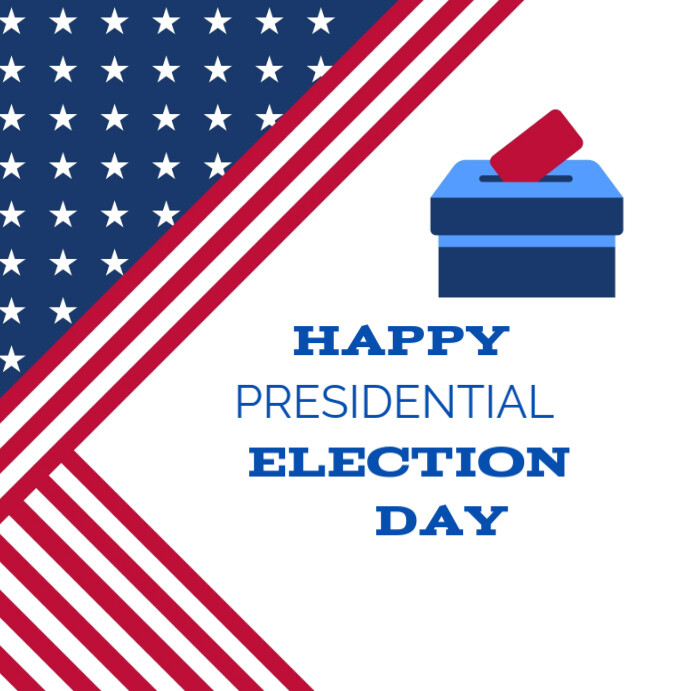 Plantilla de White Typographic Election Day Greetings Instagram Post ...