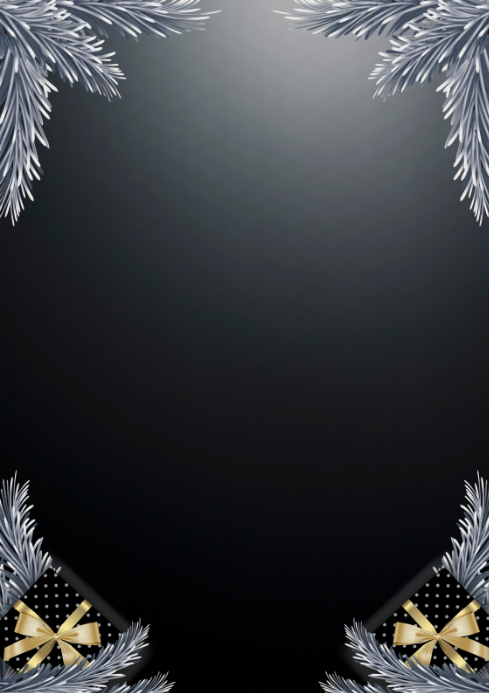 White Typographic Elegant Black & Gold Holiday Flyer Template With ...