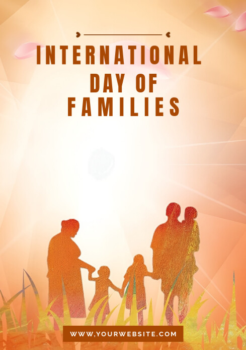 White Typographic Family Day A4 Template | PosterMyWall