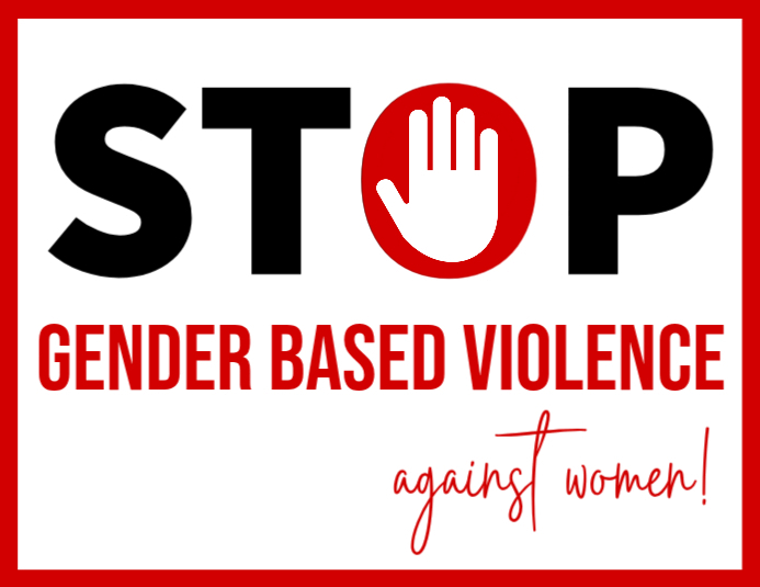 White Typographic Gender-Based Violence Awareness Flyer Template ...