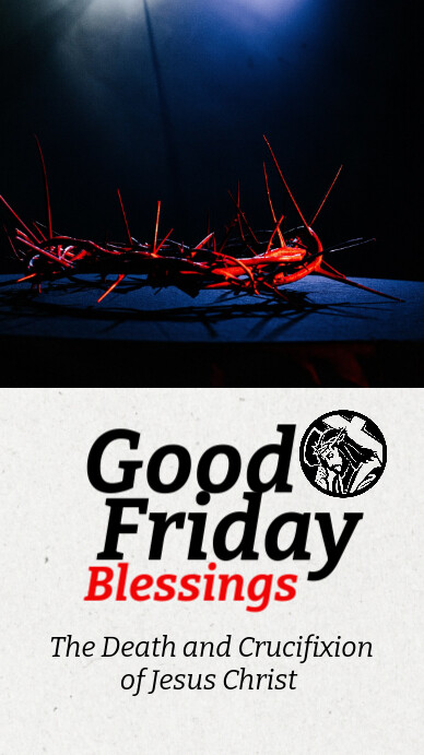 White Typographic Good Friday Instagram Story Template | PosterMyWall