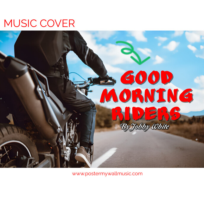 Modèle White Typographic Good Morning Album Cover | PosterMyWall