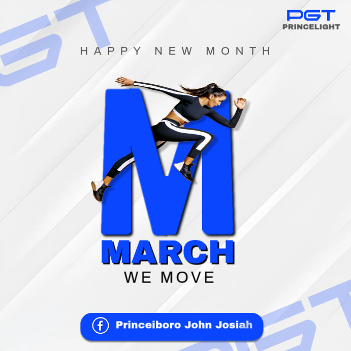 Copy of White Typographic Happy New Month March Instagram Post ...