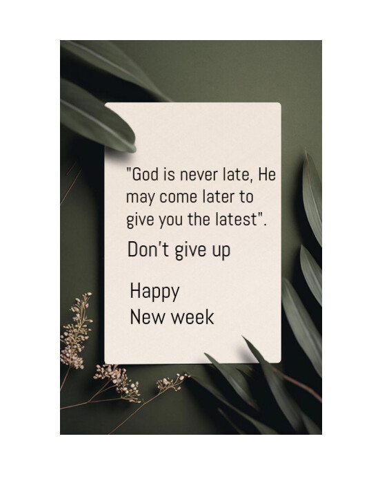 White Typographic Happy New Week Message Flyer (us Letter) Template ...
